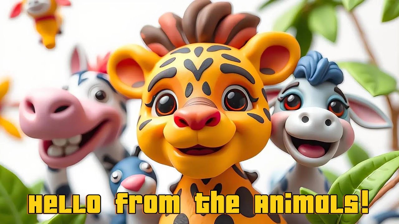 🦁🎶 Hello from the Animals! - Fun Kids Song with Animal Friends 🌈💛 - YouTube