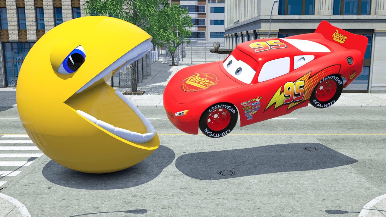 Learn Colors with Cars Mcqueen & Pacman | Learn Disney Cars 3 Cartoon ...