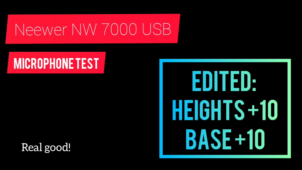 Neewer NW 7000 USB Microphone AUDIO TEST - YouTube