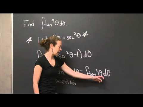 Integral of tan^4 (theta) | MIT 18.01SC Single Variable Calculus, Fall 2010 - YouTube