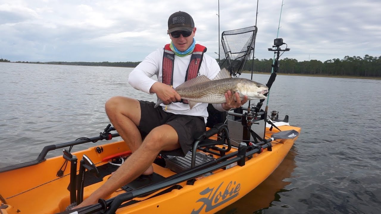 First Reds in New 2018 Hobie Pro Angler 14 & Review - YouTube