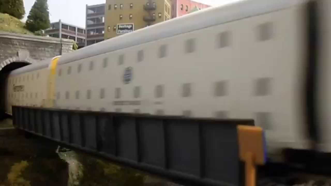 CSX Autorack Train at Orlando Society of Model Railroaders - YouTube