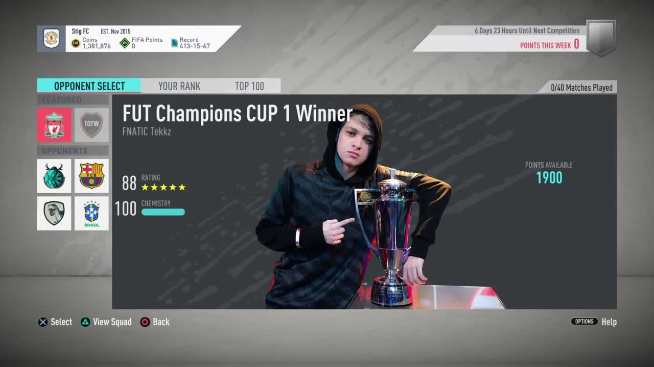 FIFA 20 Squad Battles Rewards December 9th & FNATIC Tekkz's Featured ...