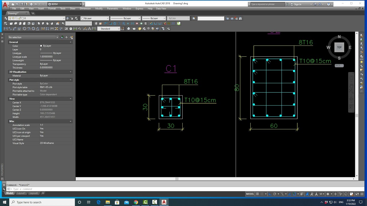 Autocad Dynamic Column - YouTube