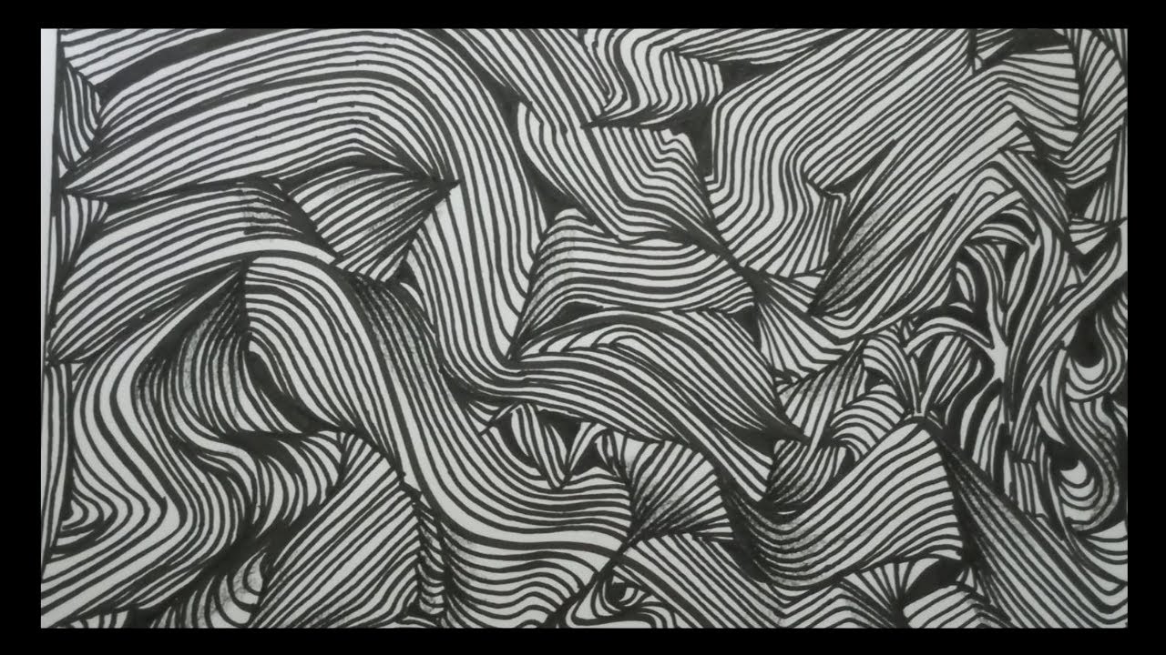 Tricks for drawing beautiful abstract lines - YouTube