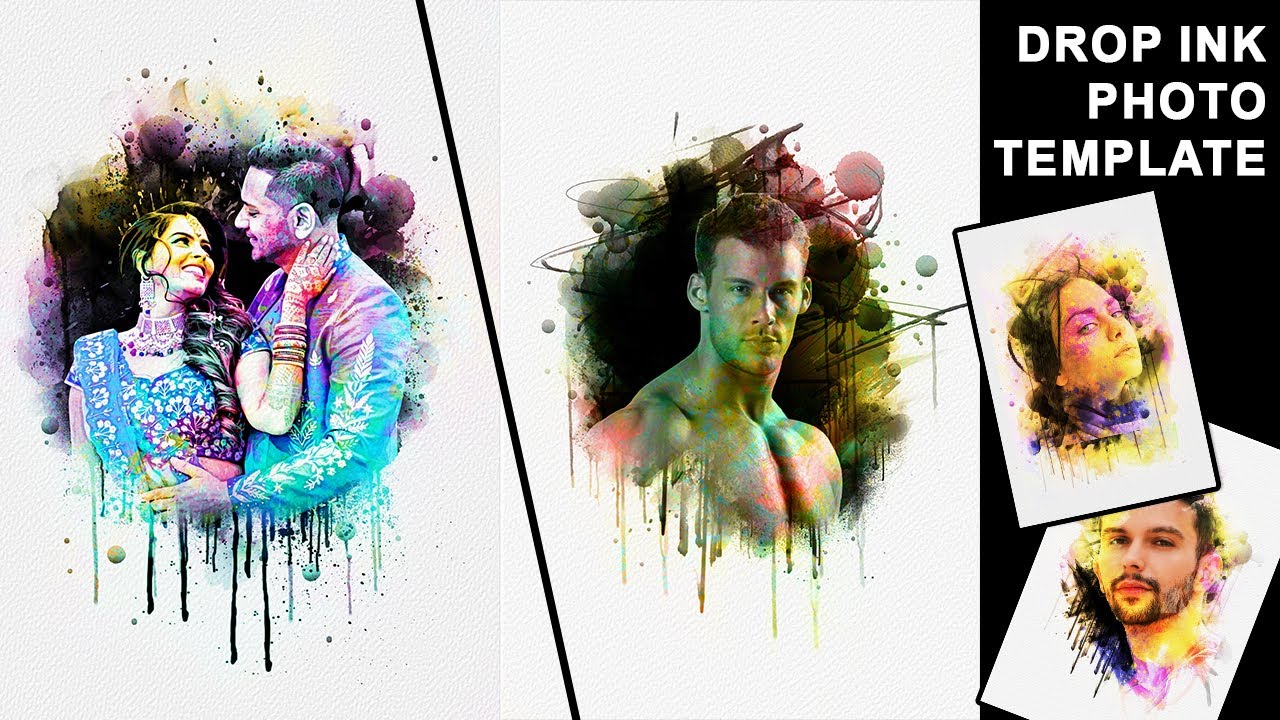 Drop Ink Photo Template !! Photo Templates !! How to edit Photos - YouTube