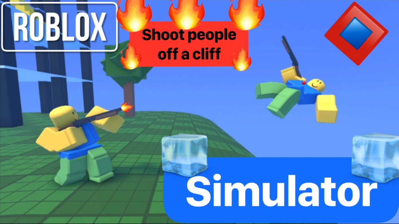 Roblox shoot people off a cliff - YouTube