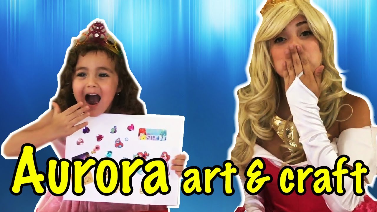 Disney Princess Aurora art and craft - kids - Caroline Party - YouTube