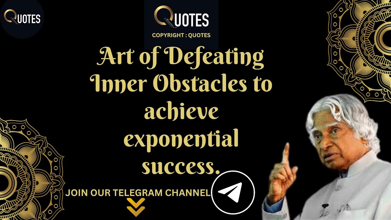 Art of Defeating Inner Obstacles to Achieve Exponential Success | DR ...