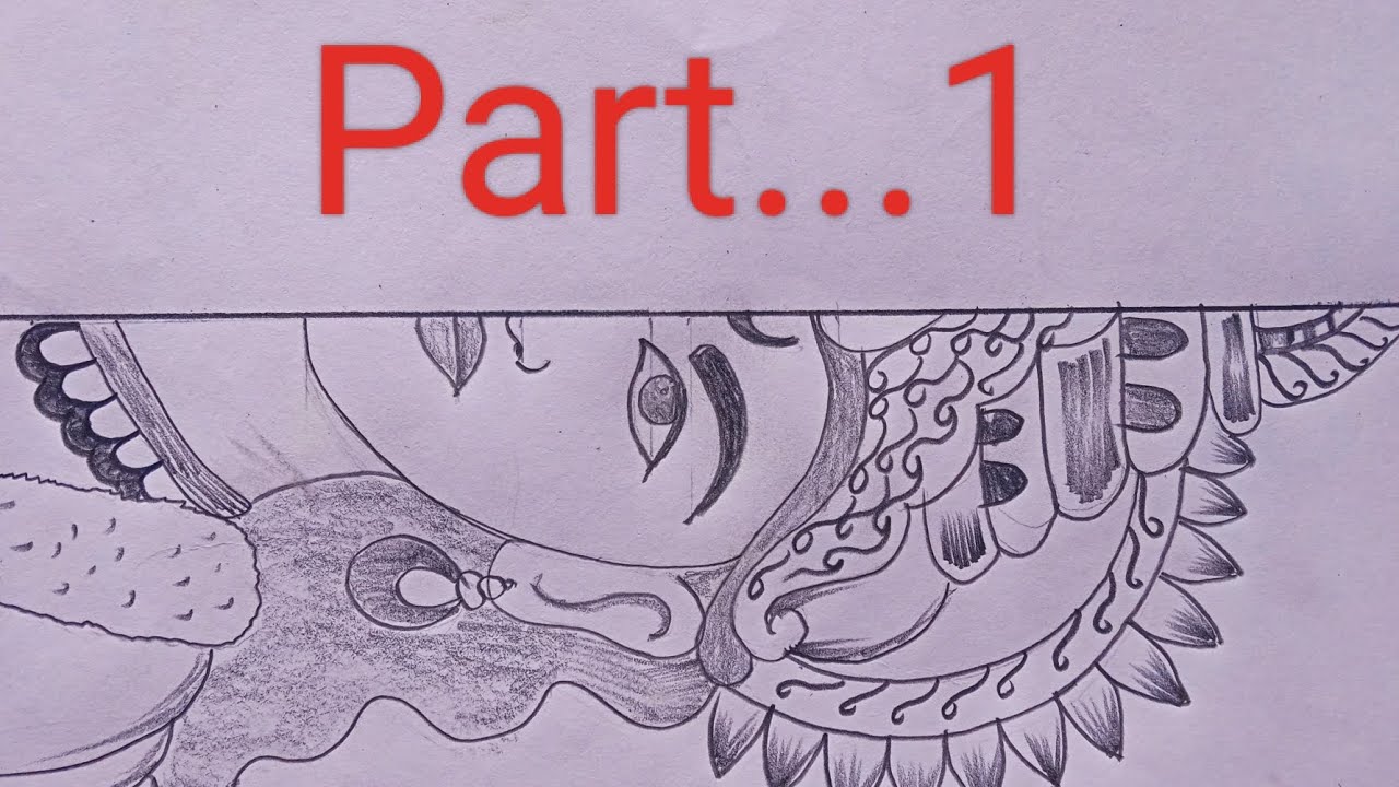 How To Draw Ram Ji Half Face//Very Easy Step by Step ...