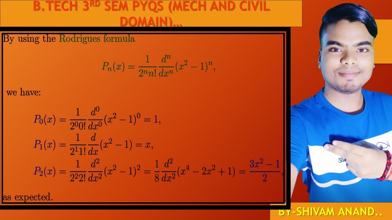 Rodrigues formula.#shivam Anand.#engineering concept. - YouTube