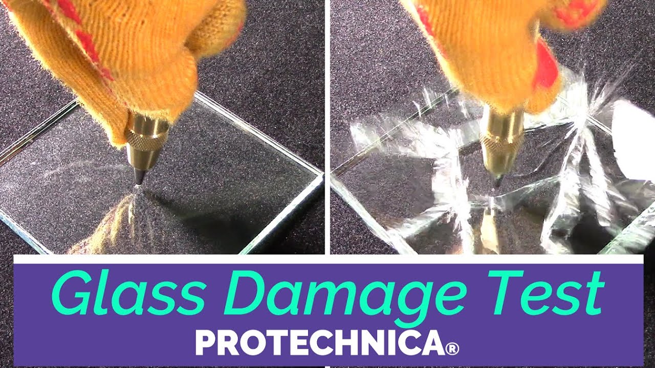 PROTECHNICA® Glass Damage Test by Automatic Center Punch - YouTube