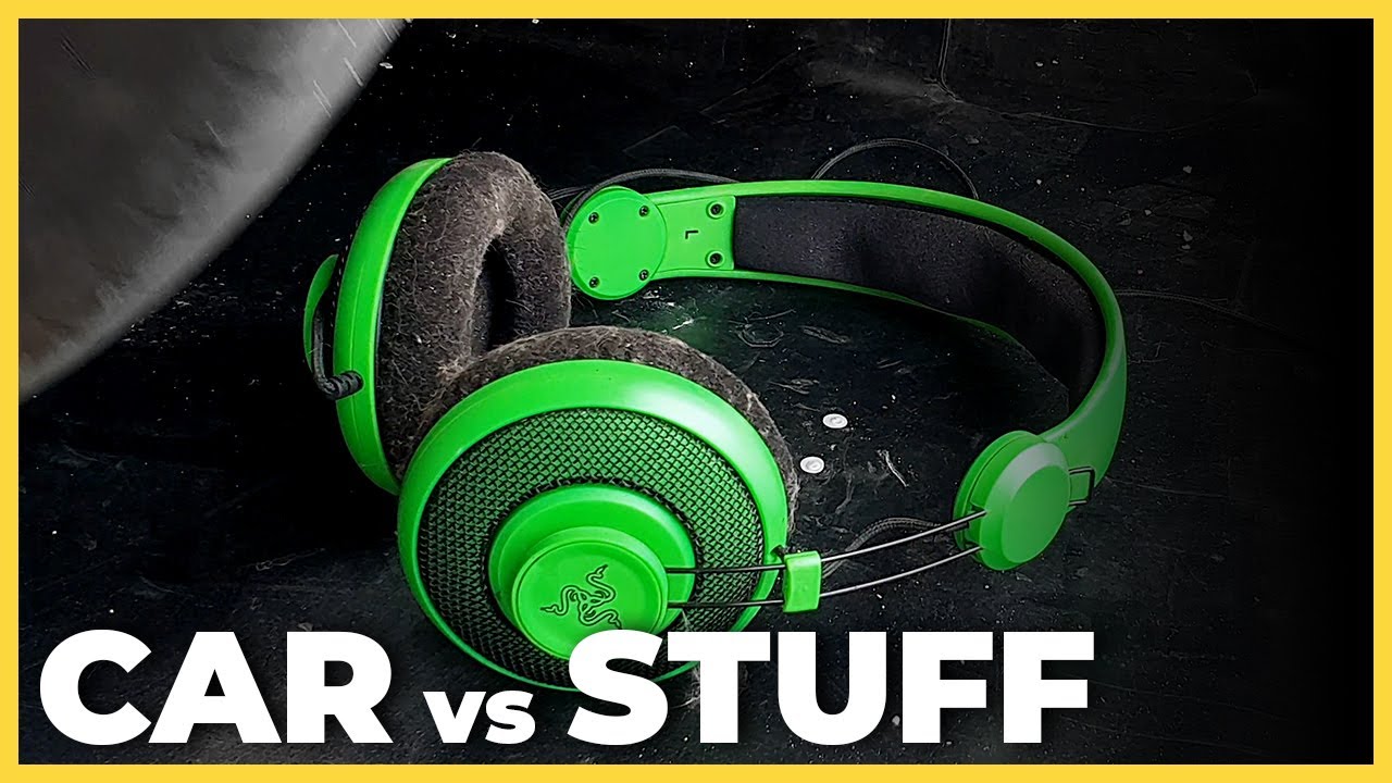 Car vs. Stuff | Headphones and Mixer get crushed by a Tire with ASMR ...
