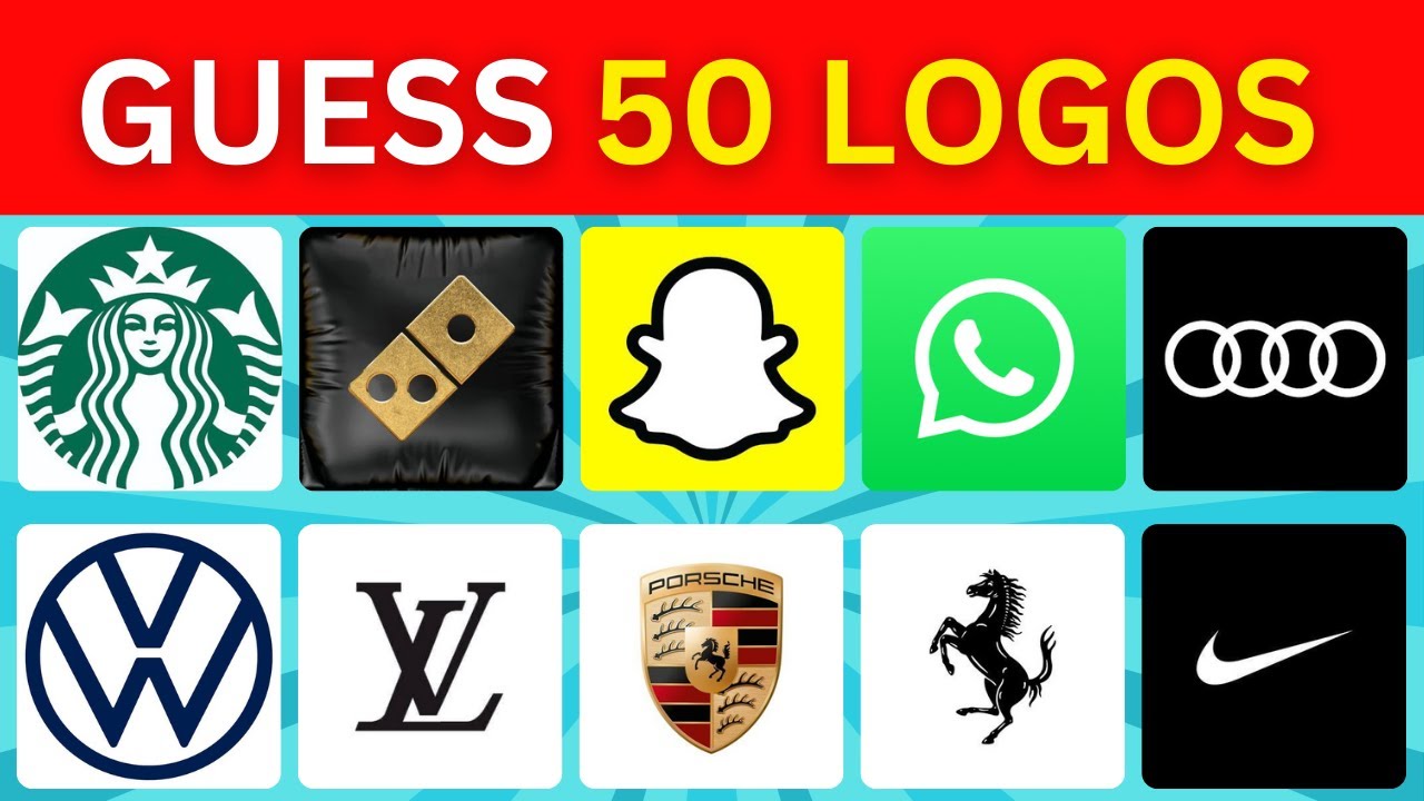 Guess the Logo in 3 Seconds | 50 Famous Logos | Start With Sarim - YouTube