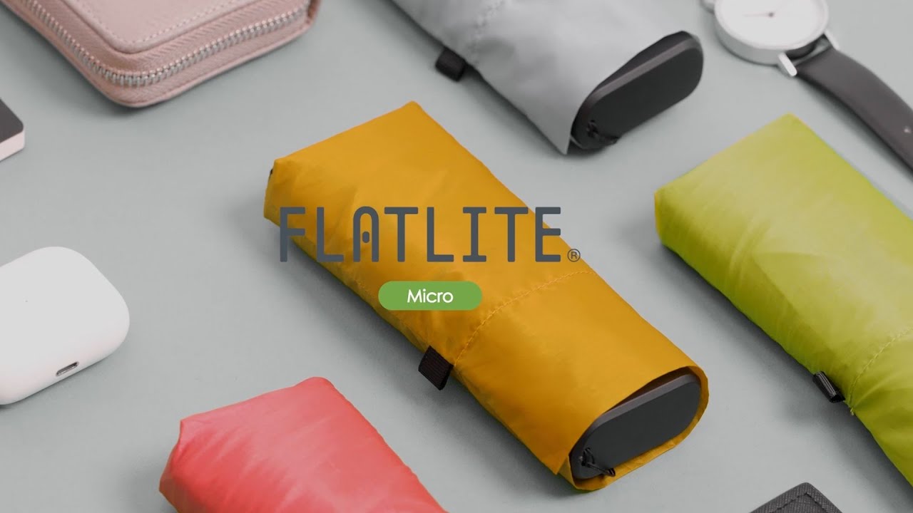 【FLATLITE® Micro】驚きの小ささ！ポケットに収まる超コンパクトで丈夫な折りたたみ傘 - YouTube