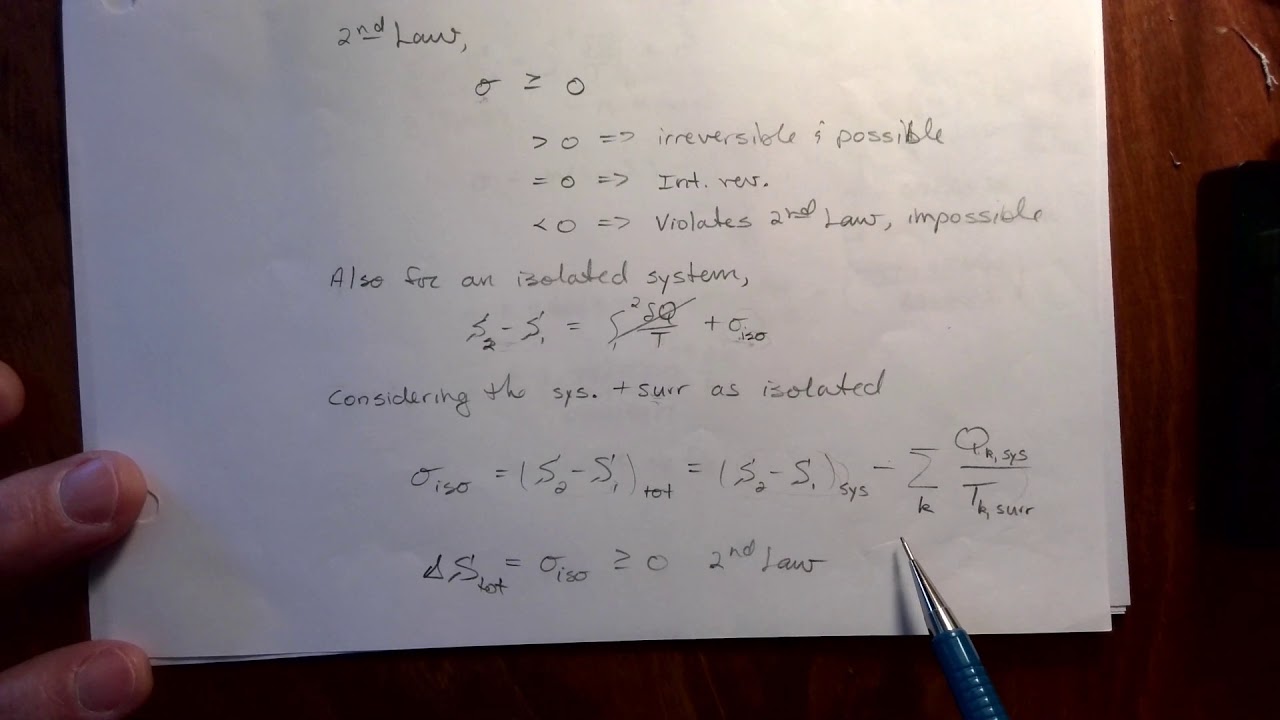 Lecture#10 Thermo Entropy Balance Examples - YouTube