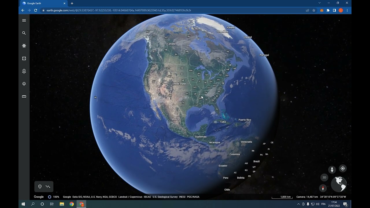 How To Turn On Show Zoom Buttons on Google Earth - YouTube