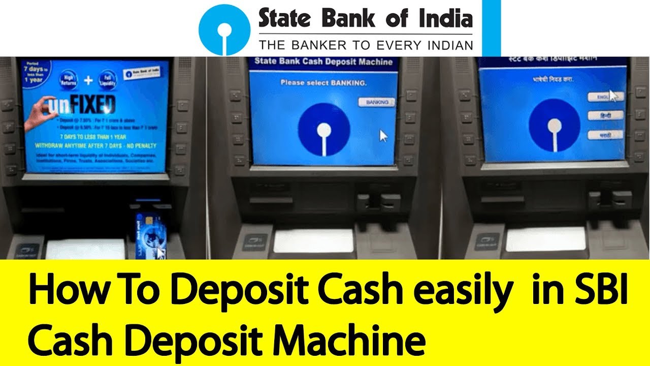 How To Deposit Cash easily in SBI Cash Deposit Machine - YouTube