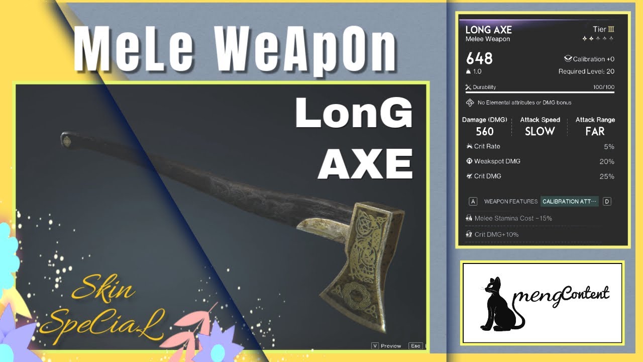 Once Human -ShOWiNg MeLe WeApOn - LonG AXE skin 1 - YouTube