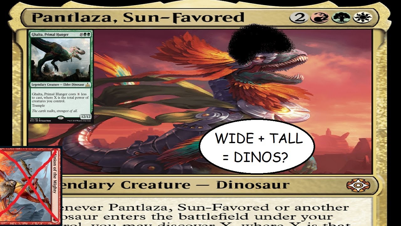 MTG Arena - Naya Dinosaurs | Pantlaza, Sun-Favored | Historic Brawl ...