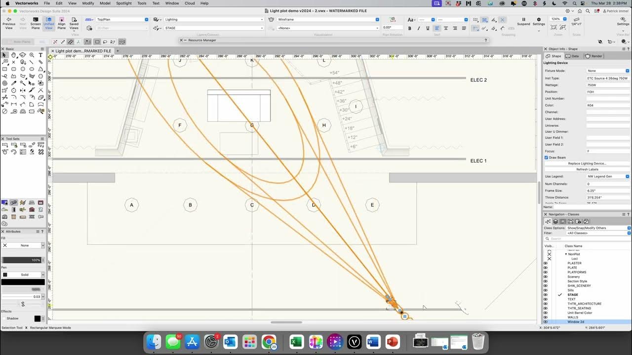 #5 Creating a SIMPLE light plot in Vectorworks Spotlight 2024 - FOH lighting Part 2 - YouTube