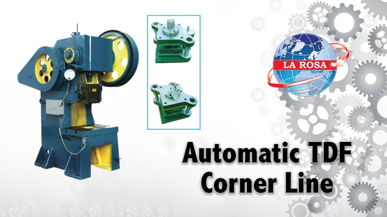 Production of flange corner by auto stamping machine - YouTube