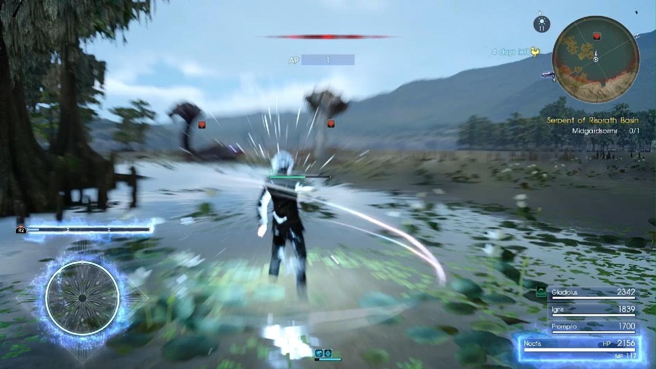 FF15 Armiger Unleashed level 1 vs level 78 Hvitrormr & level 54 ...