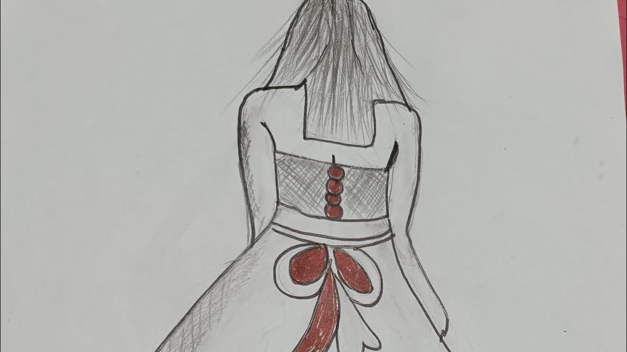 how to Draw a Girl wearing a skirt & crop top.. easy .. - YouTube