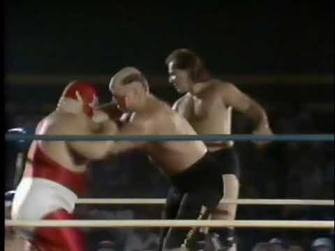 The Road Warriors vs Larry Zbyszko & Super Destroyer - YouTube