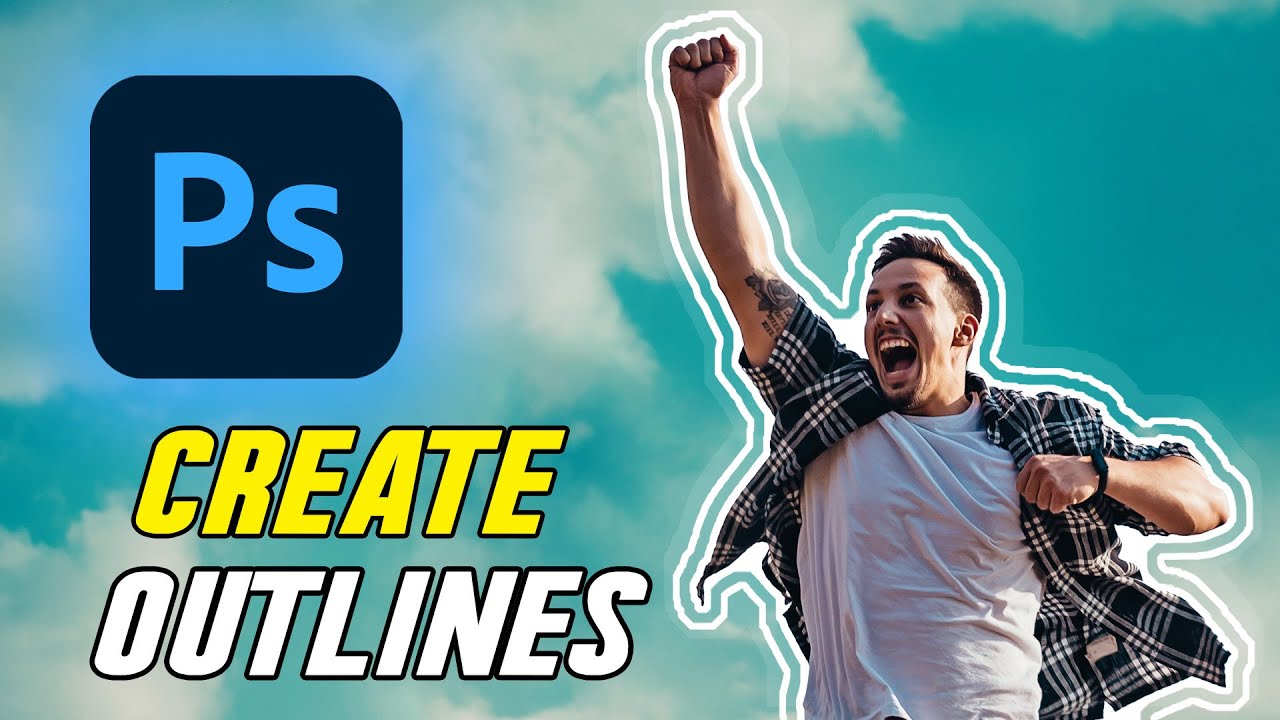 How to Outline Images for Thumbnails in Photoshop - YouTube