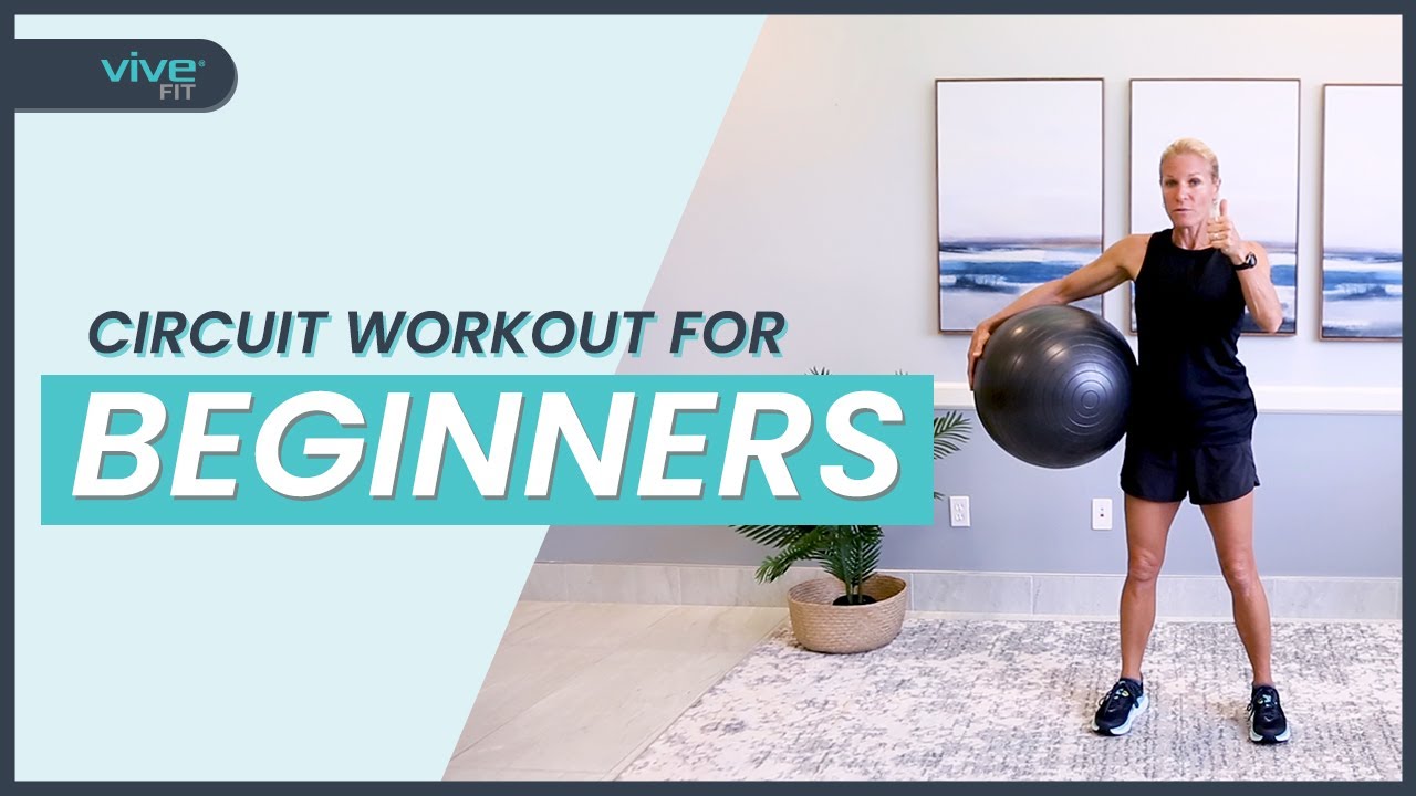Beginner Circuit Workout - Using a Yoga Ball - YouTube