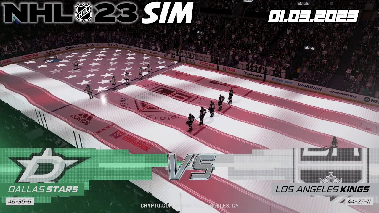 NHL 23 - Stars vs Kings | Downtown Simulation Hockey (1/3/2023) - YouTube
