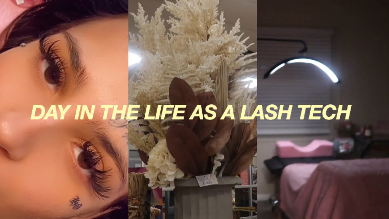 Day in the life : FIRST time doing lashes - YouTube