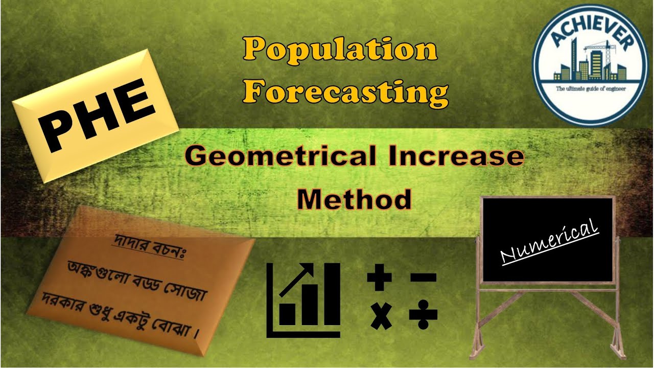 Population Forecasting | Geometrical Increase Method | PHE | 6th sem previous year solution ...