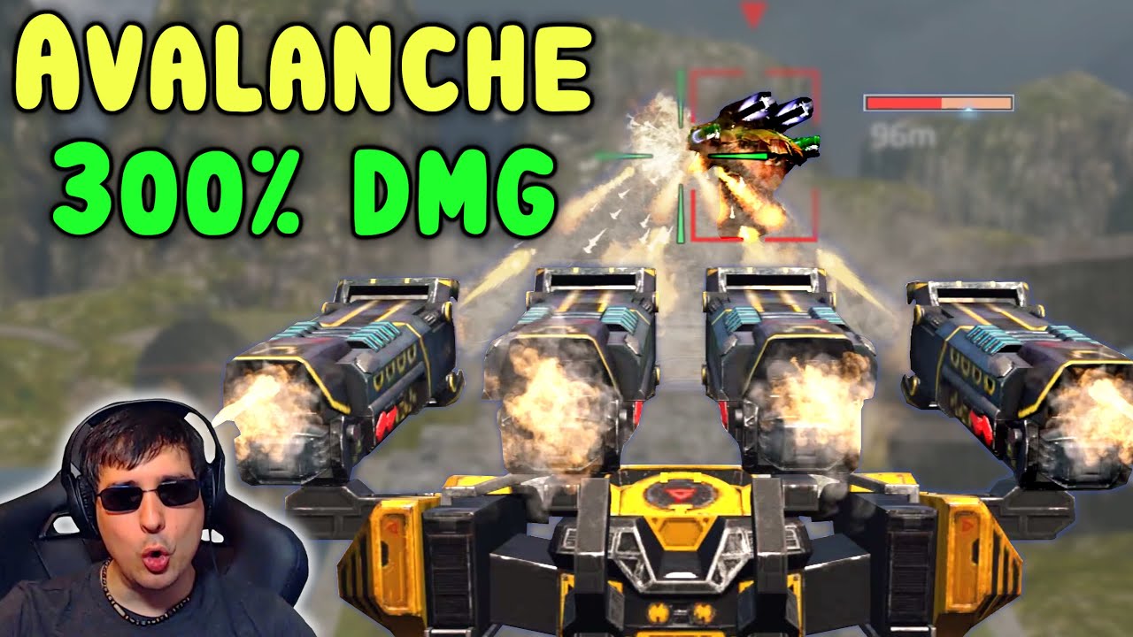 WOAH! 300% AVALANCHE BEHEMOTH Rocket Splash War Robots Mk2 Gameplay WR ...