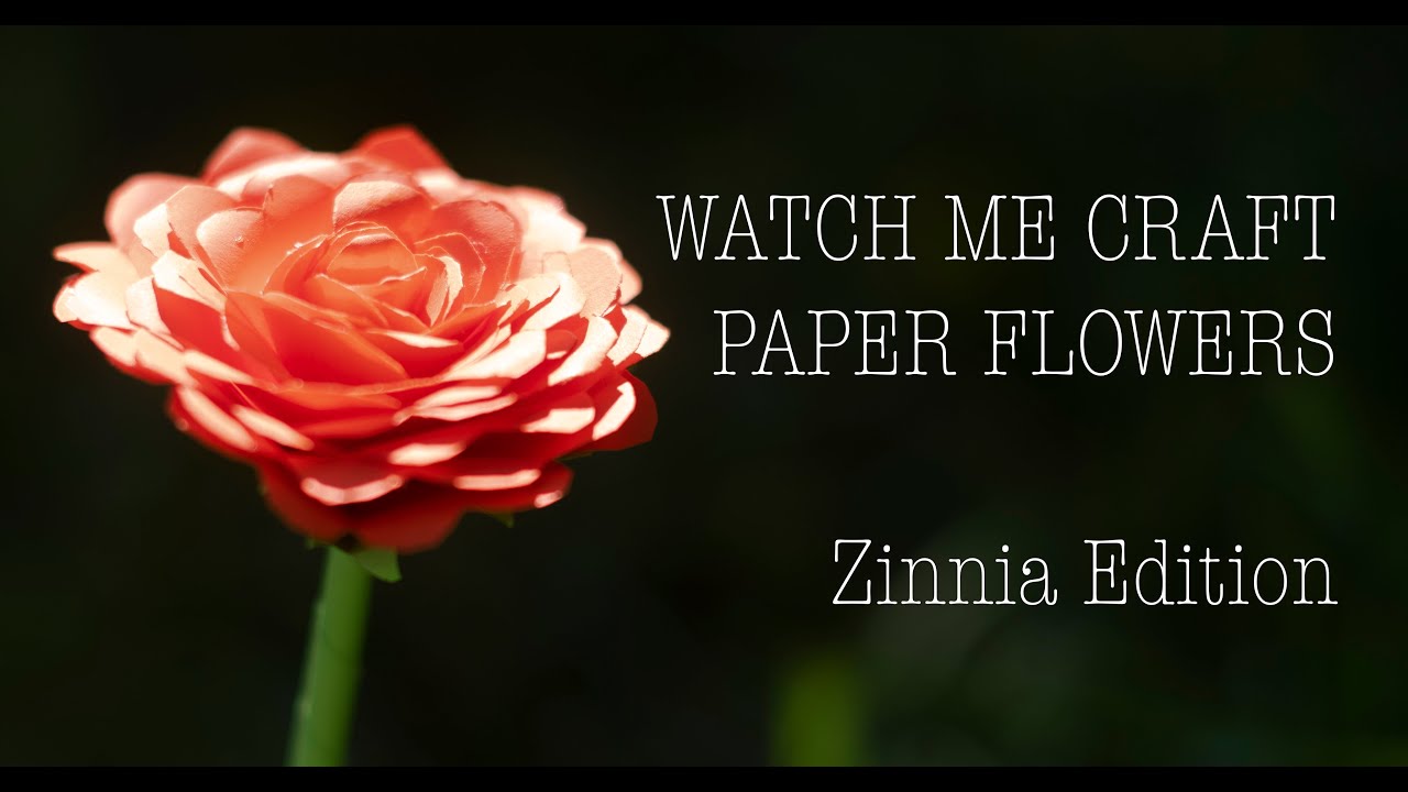 How to: PAPER FLOWERS - Zinnia | Paper Craft - YouTube