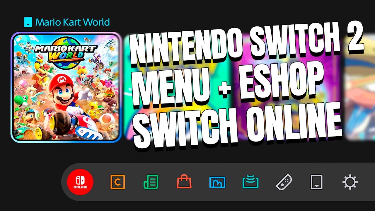 NINTENDO SWITCH 2 MENU + CONFIGURAÇÕES DO SISTEMA + ESHOP NINTENDO ...