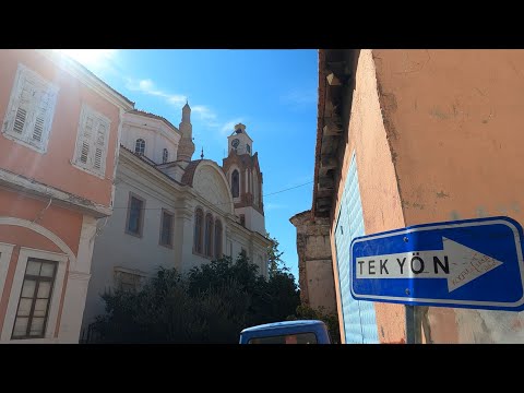 [4K] Ayvalık Sokakları - Bölüm 36 - Sonbaharın ilk günlerinde Ayvalık'ın ara sokaklarında yürüdük