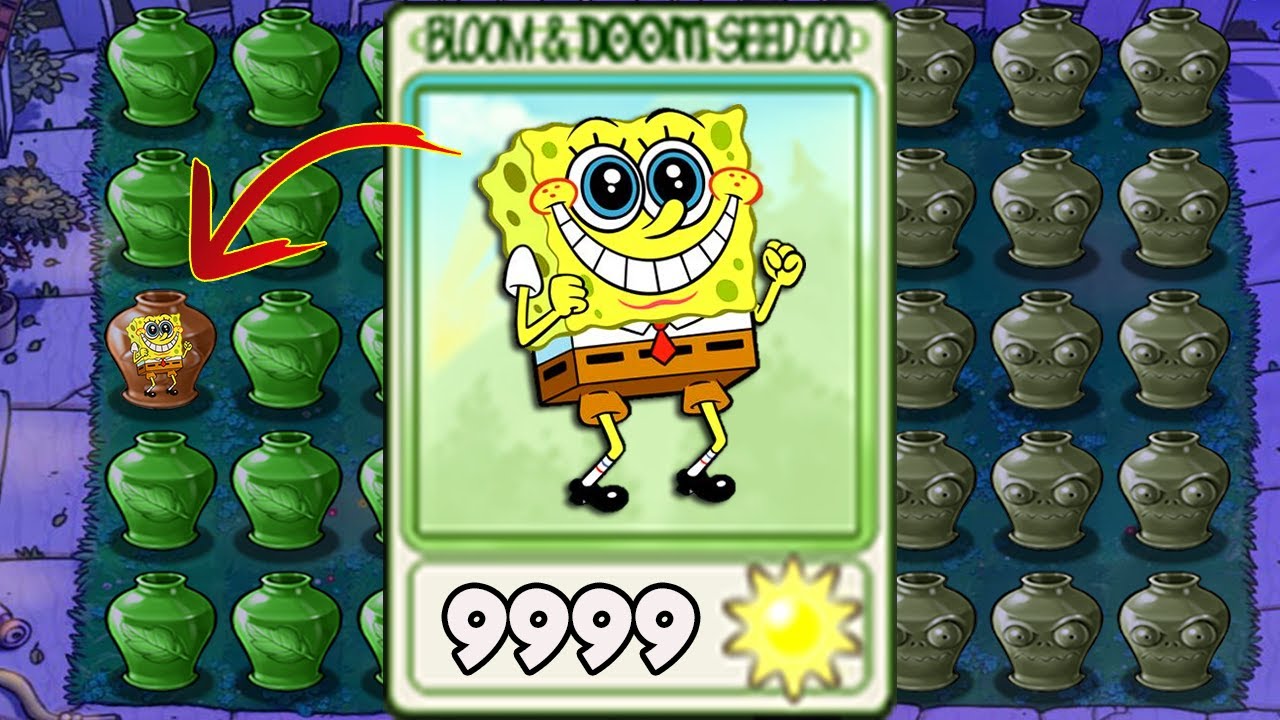 100% REPEATER Spongebob Plant - Plants vs Mod Spongebob Vasebreaker ...