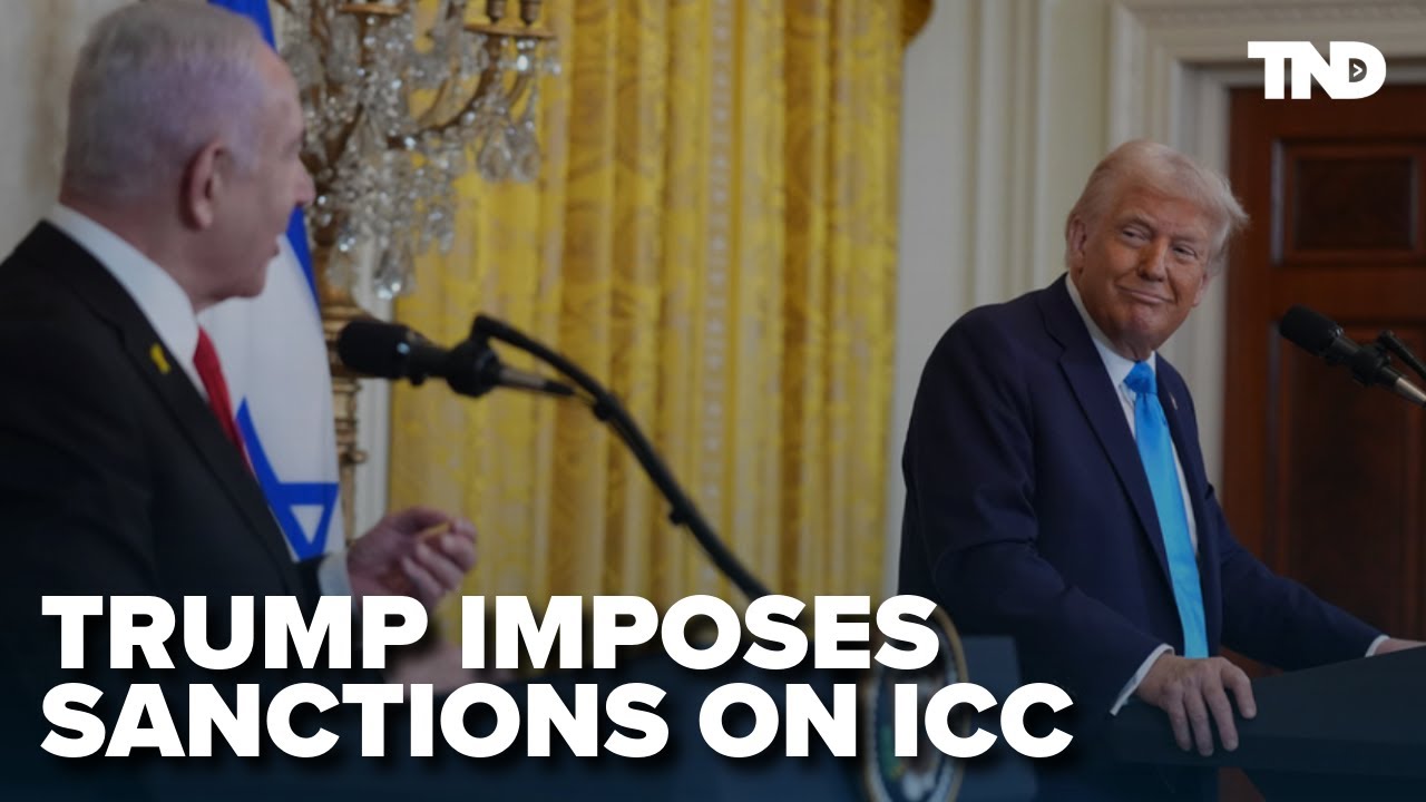 Trump imposes sanctions on ICC, echoing action from first term - YouTube