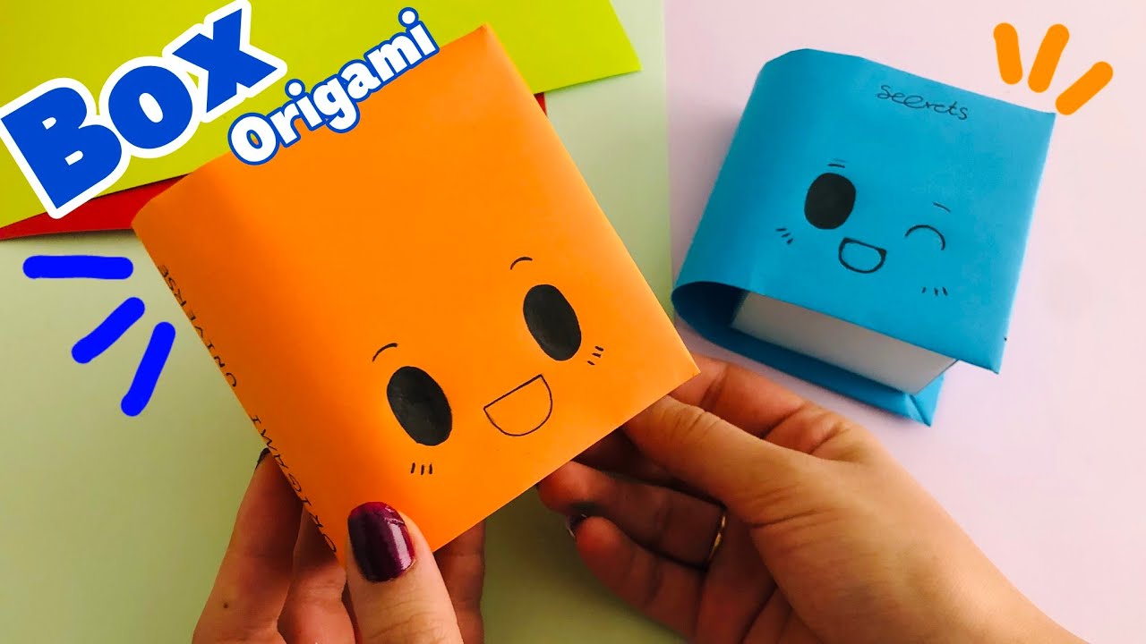 Origami Paper Book Box | Origami Paper Craft For Study Table - YouTube