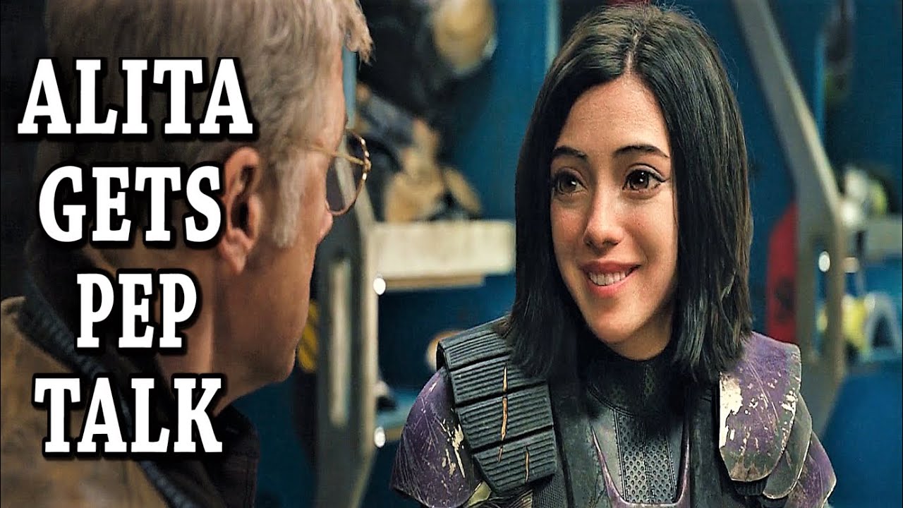 Alita gets a pep talk about Motorball from Doc Ido (2019) Alita: Battle ...