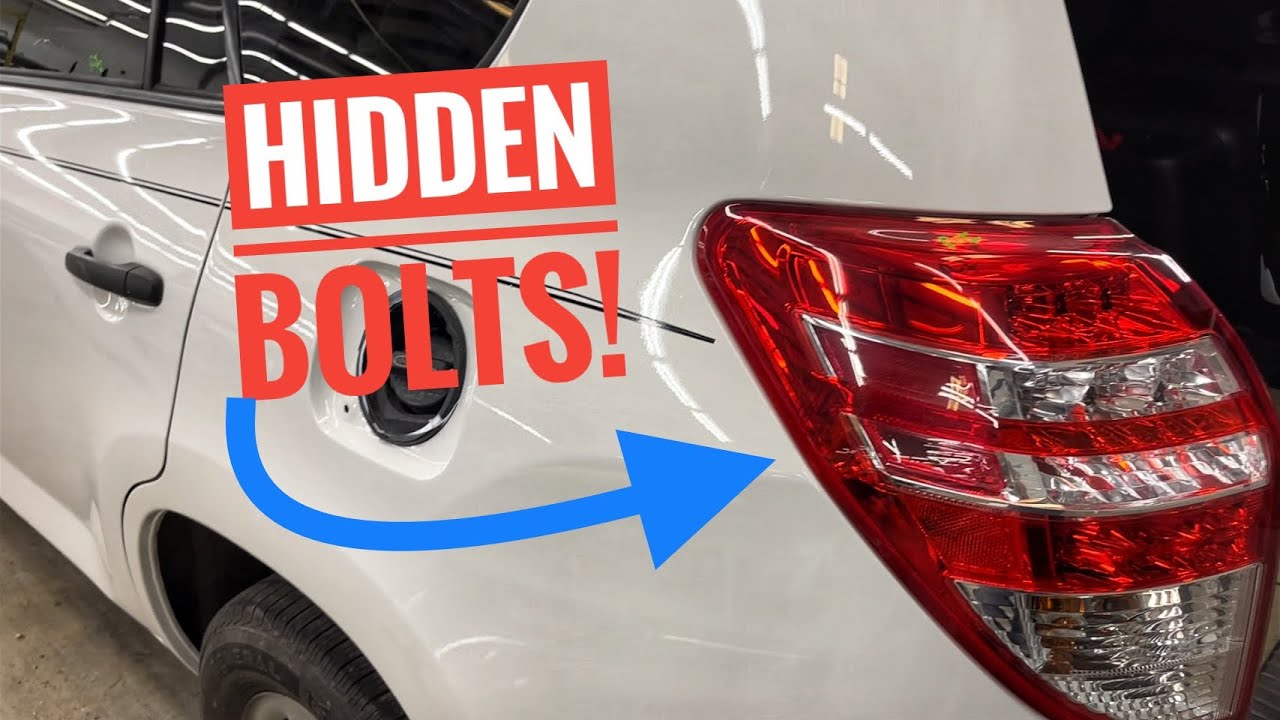 Toyota RAV4 taillight removal with hidden bolts - YouTube