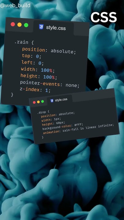 Rain Fall Effect 🌧️using Html Css And Js Coding Htmlcss Code Shorts Youtube