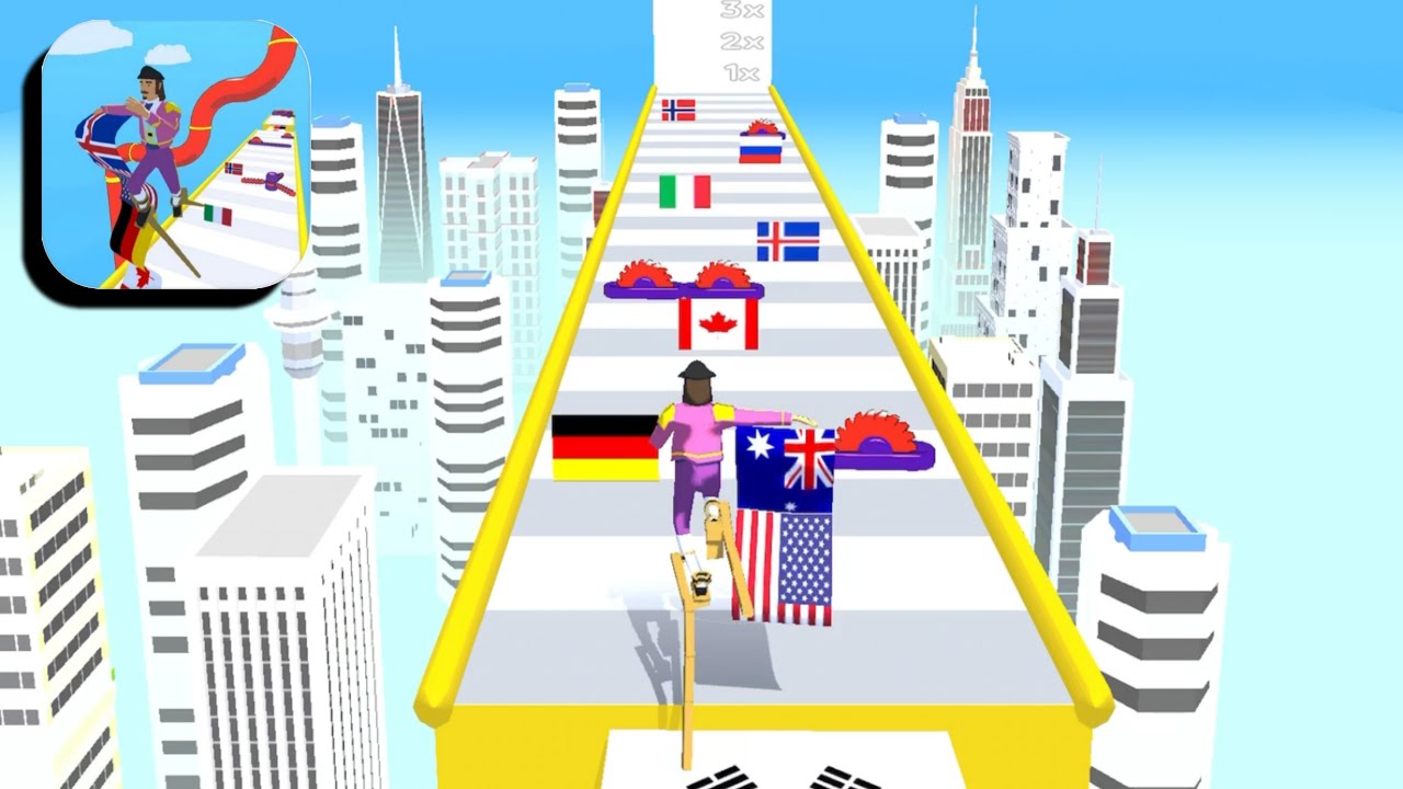 Flag Run 3D - Gameplay (Android, iOS) All Levels FR3D1GP1 - YouTube