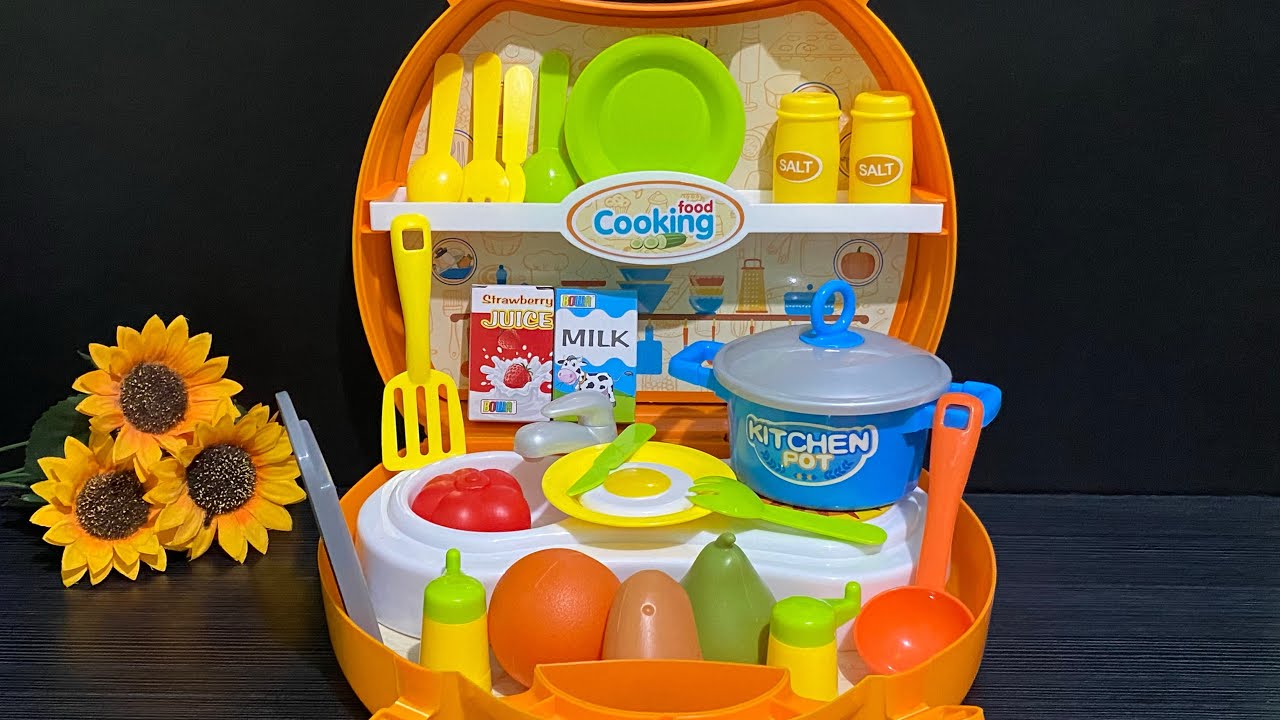 10 MINUTES SATISFYING WITH UNBOXING KITCHEN COOKING PLAYSET TOY REVIEW ...