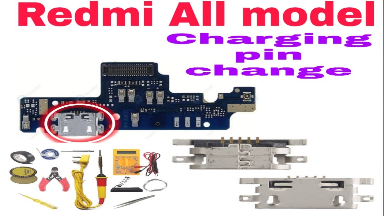Redmi All Models Charging Pin Change Very Easy(1s,2,3 prime,note4,5,6,7 ...