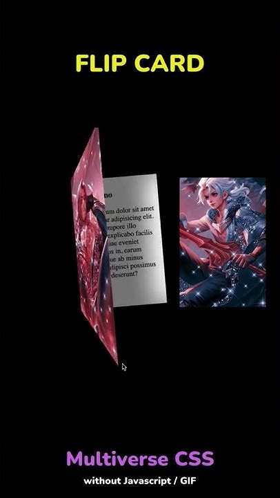 Tutorial Flip Card Multiverse Css Without Javascript Shorts Tutorial Css Effect 