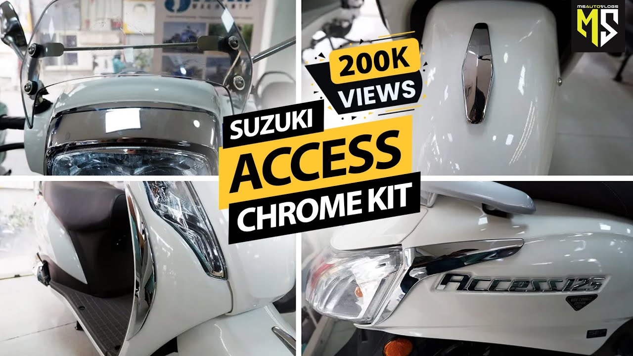 Suzuki Access 125 with CHROME & VISOR only Rs 2000 😎 Awesome Look - YouTube