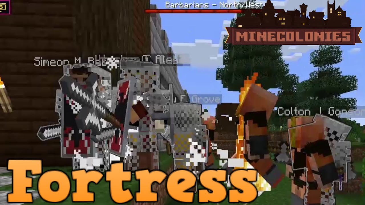 Minecraft Minecolonies Fortress Ep 08: Progress and a HORDE! - YouTube